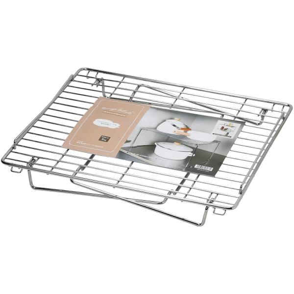 モダン・シルバー ワイド HB-6067・・Size:ワイド・製品サイズ:(約)幅44×奥行35.5×高さ26cm・製品重量:(約)1.1kg・素材・材質:鉄(クロムめっき)・生産国:中国・耐荷重:(約)5kg