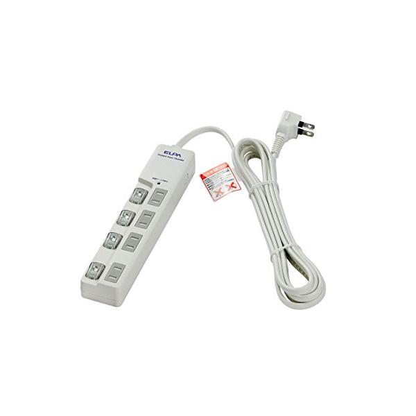 4個口ホワイト/3m/WLS-LU430MB(W)・Size:3mStyle:4個口・パッケージ個数:1・【耐雷サージスイッチ付タップ】スイッチ付でこまめに節電。耐雷サージ付だから雷に強い、 LEDランプスイッチ付 電源タップです。・【ホタ...