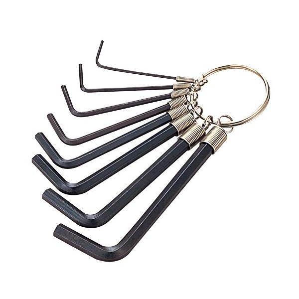 黒/-/SY-01・パッケージ個数:1・6角レンチ、8本セット・レンチサイズ:1.5mm / 2mm / 2.5mm / 3mm / 4mm / 5mm / 5.5mm / 6mm・リング付、黒色塗装・ギター