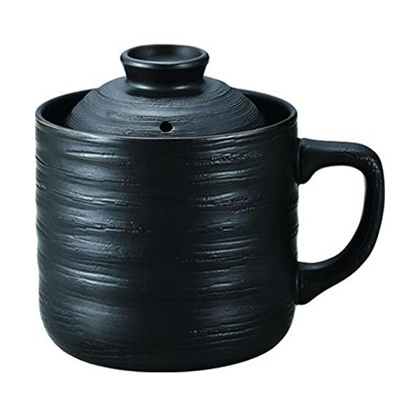 ・ブラック 550ml T-01B・・Color:ブラック・本体サイズ:約幅14.5×奥行11×高さ13.3cm(満水容量:550ml)・陶器・生産国:中国・商品重量:615g