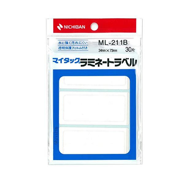 ・34×73mm/青 34ｍｍ×73mm ML-211B・・Color:34×73mm/青・【入数】3片×10シート入(30片入)・【サイズ】34×73mm・【基材】上質紙、保護フィルム:ポリプロピレン・【粘着剤】アクリル系・【厚さ】0.17mm