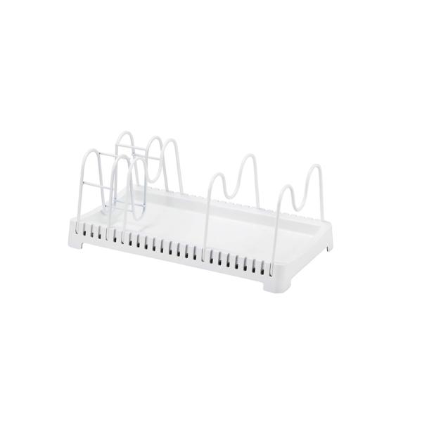 ・ホワイト 約幅325×奥行175×高さ135mm HB-5598・製品サイズ:(約)幅32.5×奥行17.5×高さ13.5cm・製品重量:(約)0.4kg・素材・材質:トレー/ポリプロピレン(耐熱温度100度)、ワイヤー/鉄(メラミン焼付...