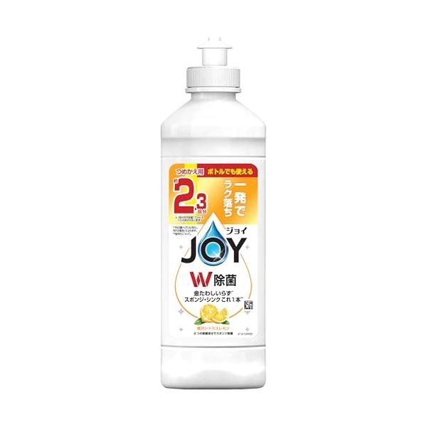 レッド/詰め替え/-・パッケージ個数:1・ジョイ W除菌 食器用洗剤 贅沢シトラスレモン キャップ付き詰め替え 300mL