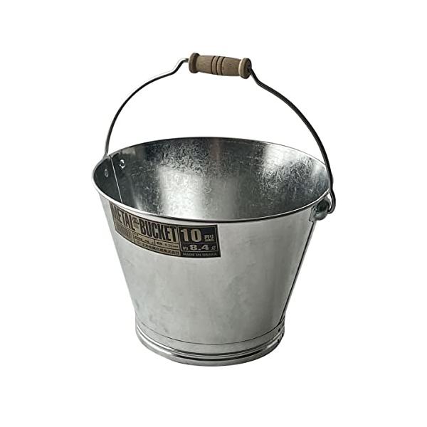 シルバー/10型/4905891111056・パッケージ個数:1・商品サイズ:幅31X奥行31.2X高さ20.7cm 内寸:φ28.4×H18.8cm・容量:約8.4L・素材：本体/0.27mm厚亜鉛鉄板 持ち手/木製・生産国：日本