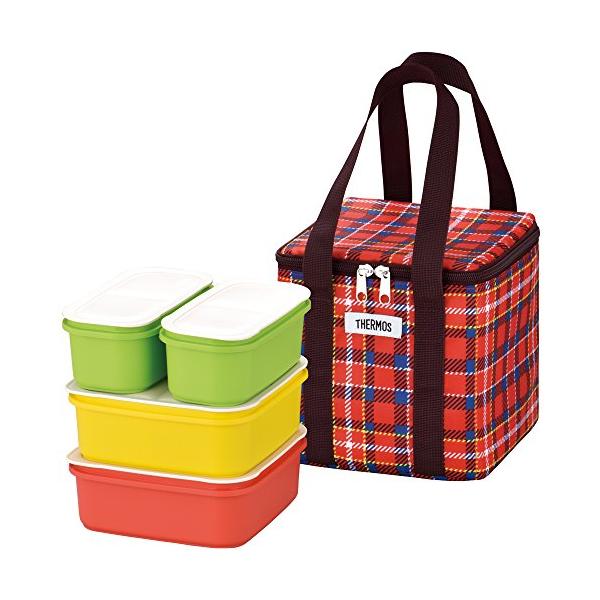 レディース・レッド 2.7L DJF-2800 R・・Color:レッド・サイズ(約):16×16×17.5cm、本体重量(約):600g・素材・材質:容器フタ（中・小）/ポリプロピレン、容器本体（中・小）/ポリプロピレン、仕切り（中）/ポ...