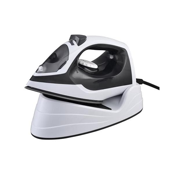 ホワイト／ブラック/-/GD-Si801・パッケージ個数:1・コード＆コードレススチームアイロン　セルフクリーニング機能付き　パワーショット付き　温度調節ダイヤル（ドライ/スチーム/高温）　ノンステックかけ面　スプレー＆スチーム機能　温度調...