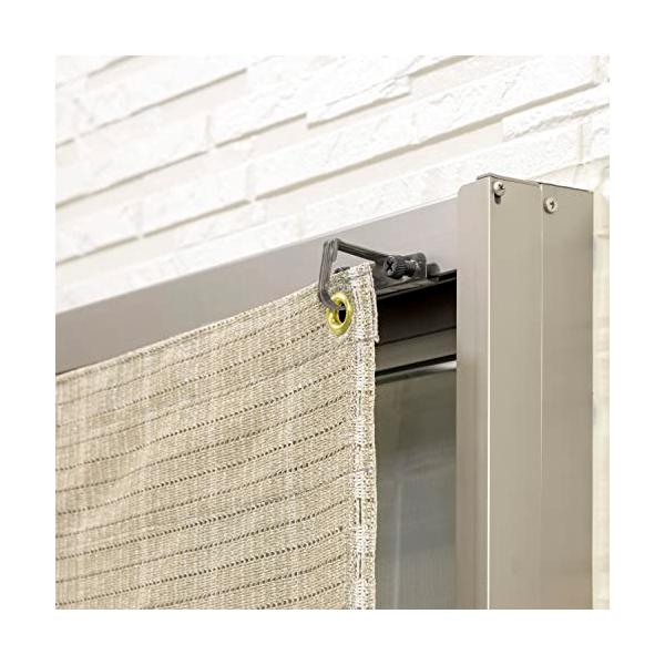 リニューアル品ブロンズ/A)シェード取付/CLF-01・Style:リニューアル品Size:A)シェード取付・パッケージ個数:1・すだれやシェードの取り付け金具(窓サッシ用)。サッシ枠に差し込んでネジで固定するだけ。樹脂ネジだからサッシにキ...