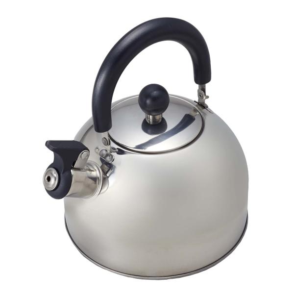 シルバー/幅205×奥行185×高さ225mm(底の厚さ0.3mm)/H-1391・パッケージ個数:1・適正容量(お湯を沸かせる量):(約)1.6L・底の厚さ:0.3mm・材質:本体・蓋/ステンレス鋼、取っ手・蓋つまみ・笛部/ナイロン(耐熱...