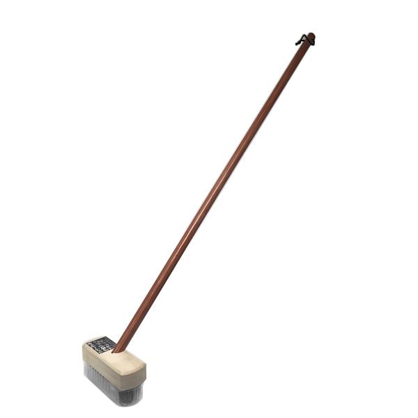 ワイヤー 幅18cmブラウン、ベージュ、シルバー/全長112cm/4534374951263・Style:ワイヤー 幅18cm・パッケージ個数:1・ワイヤーデッキブラシ・【サイズ】W180×D100×Ｈ1120mm・【材質】鉄、木・【生産地...