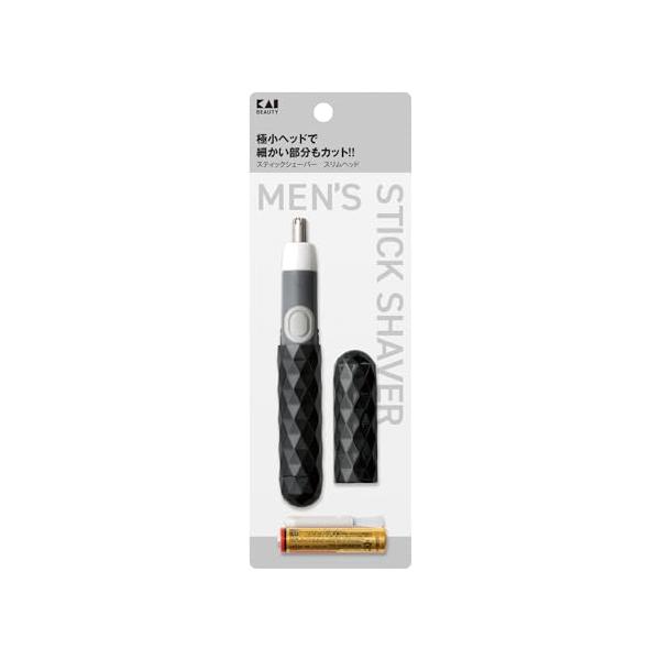 ブラック/-/KQ1833・PatternName:スティックシェーバー・パッケージ個数:1・細かい部位もお手入れ簡単な電動鼻毛カッター。直径約6ｍｍのスリムなヘッドで鼻毛だけでなく耳毛のお手入れにも使いやすい。・刃の先端部は水洗いができ、...