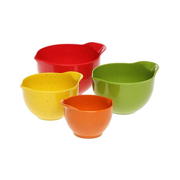 ・4ｐｃｓセット  0010-215・サイズ:約φ6×H4cm、約φ7×H5cm、約φ8×H5.5cm、約φ9×H6cm・重量:約155g・材質:竹30%、メラミン70%・原産国:中国・セット内容:ボウル 4サイズ