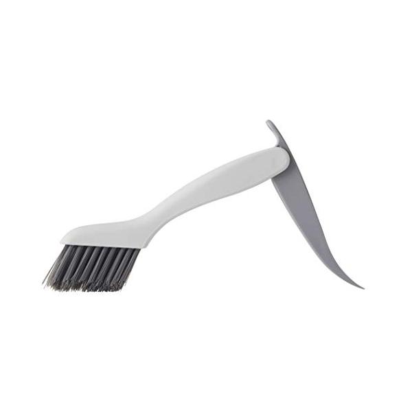 ホワイト/20.3cm/W643W・パッケージ個数:1・【サッシやミゾの汚れがすっきり】掃除しにくいサッシやミゾの汚れも、Vカットブラシがきれいに掃き出します。・【ちり取り機能付き】開閉式で柄の中に収納可能なスクレーパーが、こびりつき汚れを...