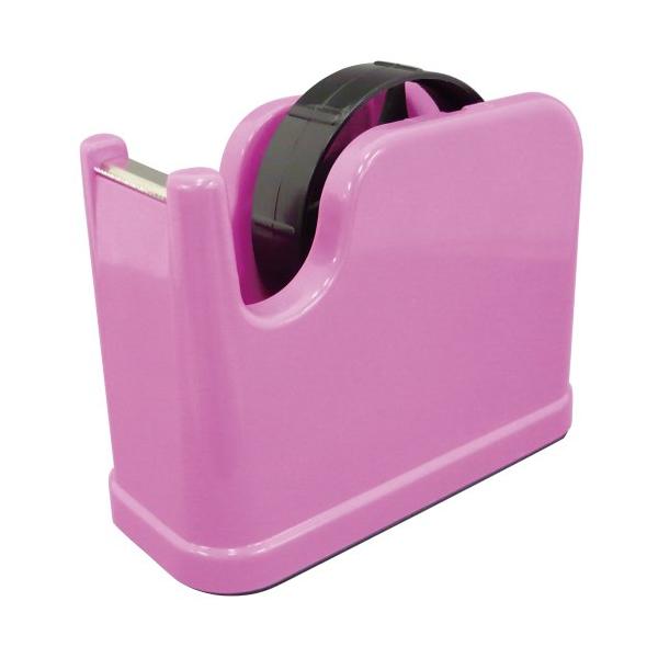 シンプル滑り止め・ピンク  NTC-201P・コンパクトサイズのテープカッター・カラフルな4色展開