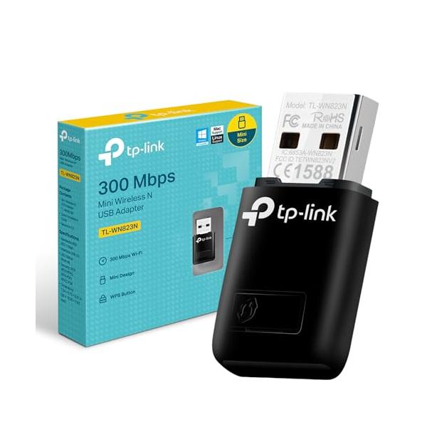 ブラック/-/TL-WN823N・パッケージ個数:1・[WiFi子機の特徴] 動画&amp;音声ストリーミングに最適な規格値300Mbpsの無線LAN子機。・[無線LAN] 300Mbps (11n)、 54Mbps(11a、11g) 、 ...