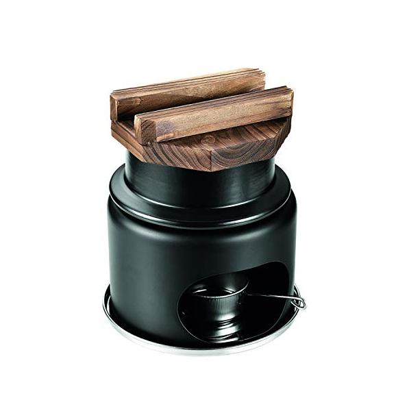 G.釜めしブラック/コンロ付セット/HB-5223・Size:コンロ付セットStyle:G.釜めし・パッケージ個数:1・製品サイズ:(約)外径16.5×高さ19.5cm・製品重量:(約)1.2kg・素材・材質:鍋/陶器、蓋/天然木、コンロ/...