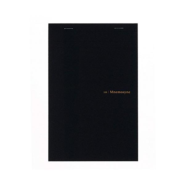 ミニマリスト・ブラック A5 N188A・・Size:A5・サイズ:タテ227×ヨコ148mm・天のりステッチ製本・紙:国産筆記用紙MPS800(筆記用紙80g/m2)・書くこと、考えることが仕事を創造的にする・切り取りミシン目入り