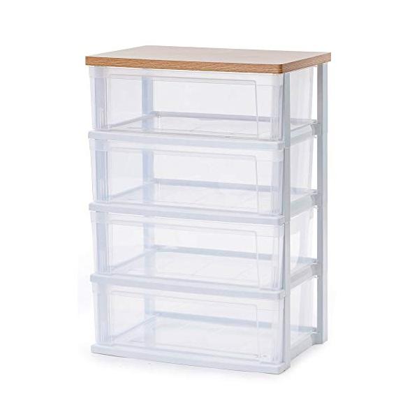 木天板・ナチュラル 4段 NSW-544WT・・Color:ナチュラルSize:4段PatternName:組立品・サイズ:54.5×39.1×78cm(約)・重量:約6.68kg・耐荷重:天板10kg、引き出し1段当たり約4kg・美しい木...