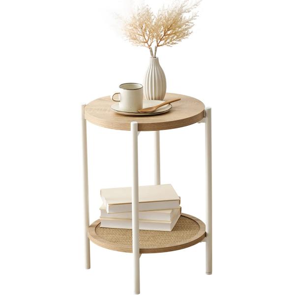 モダンナチュラル×ホワイト/幅39/KST-3172NW・パッケージ個数:1・【商品サイズ(約)】:幅39×奥行39×高さ51cm・【韓国風のお部屋にぴったり】:四ツ目編みしたラタンを施した、ナチュラルインテリア。韓国インテリアがお好きな方...