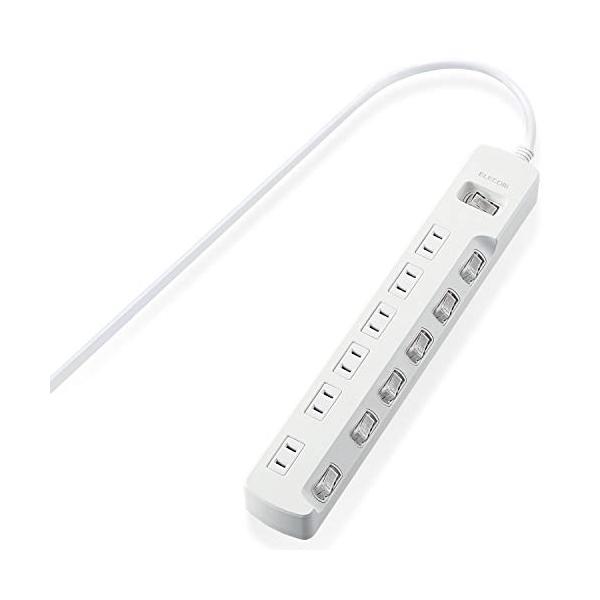 6個口ホワイト/2.5m/T-K8A-2625WH・Color:ホワイトSize:2.5mStyle:6個口PatternName:単品・パッケージ個数:1・パソコンやテレビなどの精密機器を雷から守る。高性能雷サージ吸収素子内蔵、安全性と使...