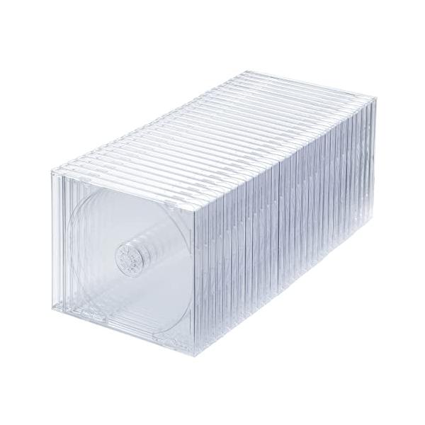 30枚セット・クリア  FCD-PN30CLN・一般的な音楽用CDケースと同じ厚さ10mmのプラケースです。・100％バージンPS樹脂材を使用しており臭いが少なく耐久性も高い高品質なプラケースです。・DVD、CDはもちろんブルーレイメディア...