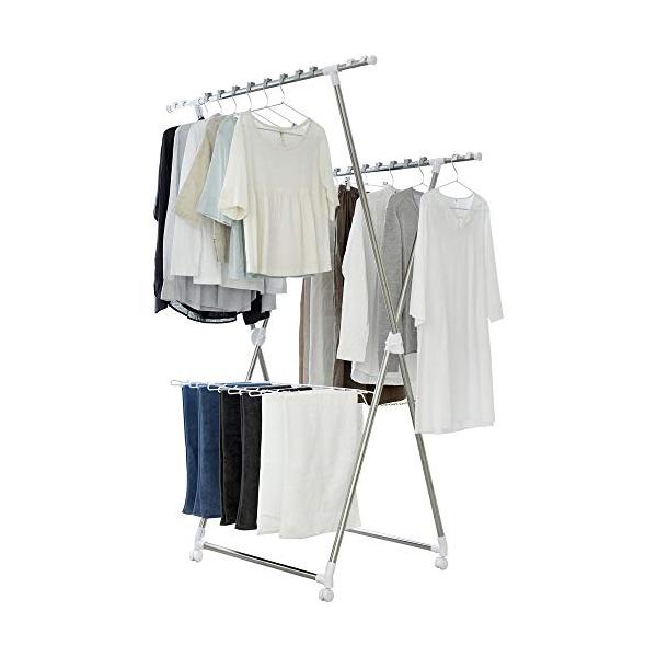 単品・伸縮タイプ 約4人分 KDM-8514X・・Color:伸縮タイプStyle:単品・商品サイズ(cm) 本体:幅約90~139×奥行約80×高さ約183、収納時:幅約70×奥行約9×高さ193・材質 パイプ:ステンレス巻きスチールパイ...