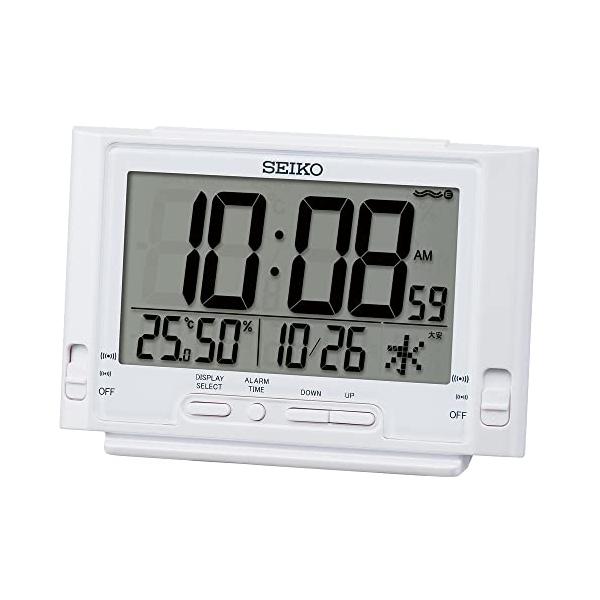 ・01:白パール 84×132×46mm SQ320W・・Color:01:白パール・付属品:電池(単3マンガン×2個)・電波修正機能（40kHz/60kHz自動選局・受信OFF機能つき）、2099年までのフルオートカレンダー機能、電子音ア...