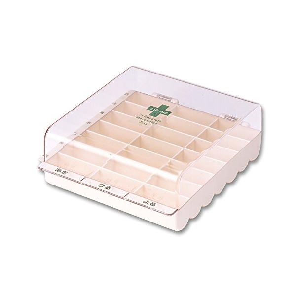 ボックス・ ボックス 17020・サイズ：W195×D220×H82mm・サイズ：W195×D220×H82mm 材質：本体・フタ=AS・あさ・ひる・よるの3回×1週間タイプ。