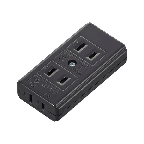 ブラック/3個口/HS-HLTT3/K・パッケージ個数:1・【 特 長 】　コンセントを増やせます　補修用　1500ワットまで・【 仕 様 】　15A-125V・適合電線：VFF（ビニール平行線）/VCTFK（小判コード）…2.0mm2（0...