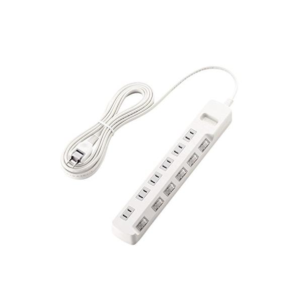6個口ホワイト/5m/T-K5A-2650WH・Color:ホワイトSize:5mStyle:6個口・パッケージ個数:1・パソコンやテレビなどの精密機器を雷から守る。高性能雷サージ吸収素子内蔵、安全性と使い勝手に配慮した雷ガードタップ。・雷...