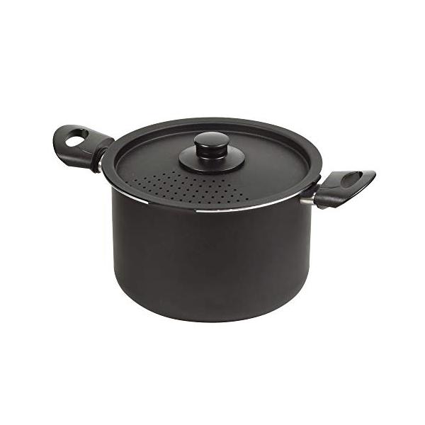 ・ブラック 22cm HB-4918・製品サイズ(:約)幅37.5×奥行24.5×高さ18.5cm・鍋の深さ(:約)15cm・表面加工:内面/ふっ素樹脂塗膜加工、外面/焼付け塗装・素材・材質:本体/アルミニウム合金、はり底/ステンレス鋼(ク...