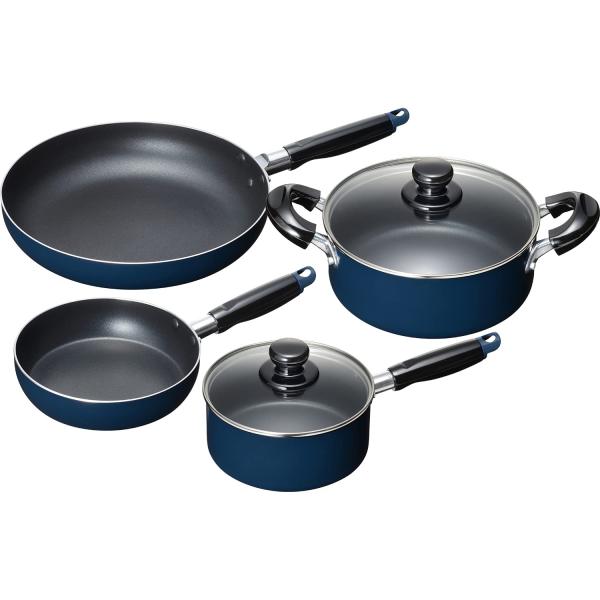 セットG・ブルー セットG MB-2382・・Style:セットG・【セット内容】片手鍋16cm(1.4L)・両手鍋20cm(2.5L)・フライパン18cm・フライパン26cm・本体:アルミニウム合金、内面:ふっ素樹脂加工、底面:ステンレス...