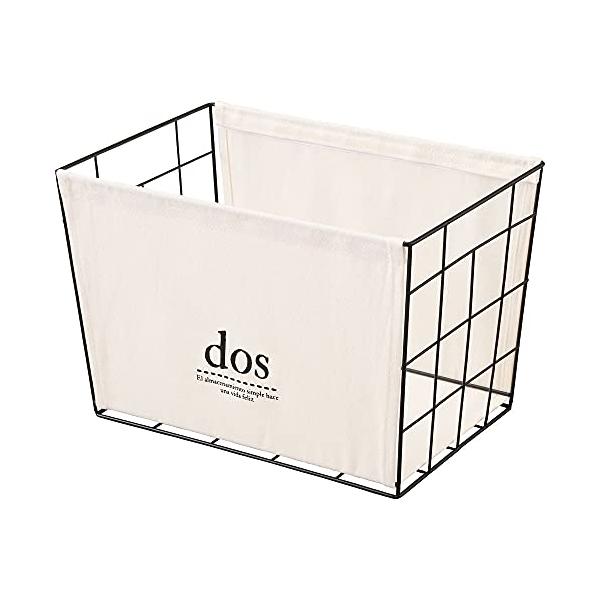 ワイヤーラック・アイボリー(DOS) 幅約38 WIB-38・・Color:アイボリー(DOS)・商品サイズ(cm):幅約38×奥行約26×高さ約25・耐荷重:約6kg・材質:布 ポリエステル58%、綿28%、レーヨン14% / ワイヤー ...