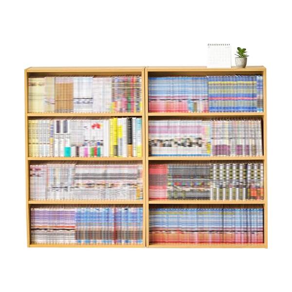 モダンナチュラル/2個セット/RCC-1508NA・Color:ナチュラル・パッケージ個数:1・【商品サイズ】：(約)幅60×奥行17×高さ89cm/1個・奥行スリムな省スペース設計。1列収納なので本が探しやすく、取り出しやすいコミックラッ...