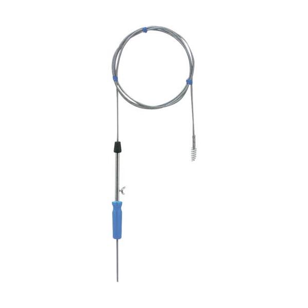 シルバー/3メートル/PR80B-3・Size:3メートル・パッケージ個数:1・配管のつまりをスッキリ解消 パイプや配管内のゴミなどの清掃に使用します。折れにくい2重巻構造で、螺旋状の頭部が汚れを粉砕し、パイプの奥まで入り込みます。・ワイヤ...