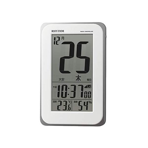 ・ホワイト 12.8x8.2x2.3cm 8RZ139SR03・サイズ：12.8x8.2x2.3cm、質量：160g・使用電源:アルカリ単4形×2本(別売)・ムーブメント:電波時計・アラーム:電子音(ピピピ)・その他:温度表示(-9.9~5...