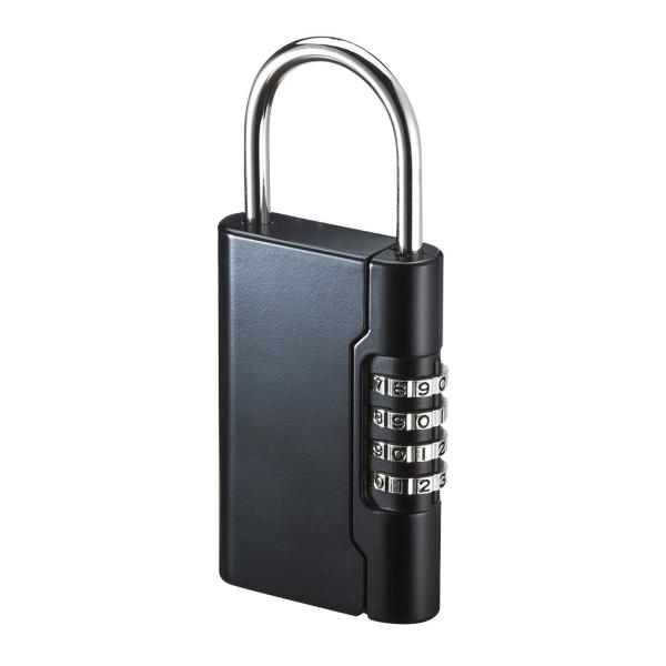 左右開閉式ブラック/W59.5×D19×H135.3mm/SL-74・パッケージ個数:1・【U字金具内径】:約36mm・不動産管理・アウトドア・住宅・店舗等、鍵を保管・共有する場面で役立ちます。・【U字金具直径】:約6.35mm・鍵などの貴...