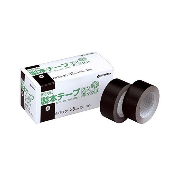 ・黒 35mmx10m BKBB-35黒・・Color:黒・【サイズ】幅35mm×10m巻 【入数】5巻入・【綴じ枚数】30~70枚(目安)・【基材】古紙パルプ配合率50%再生紙・【粘着剤】アクリル系・【はく離紙】ノンポリラミ紙
