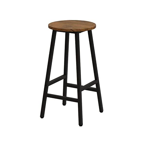 スツール・ブラウン 幅30x奥30x高60cm ABX-02BR・・Color:ブラウンStyle:スツール・商品サイズ(約)：幅30×奥行30×高さ60cm・材質：フレーム/スチール(粉体塗装)、座面/合成樹脂化粧繊維板(PVC)・耐荷重...