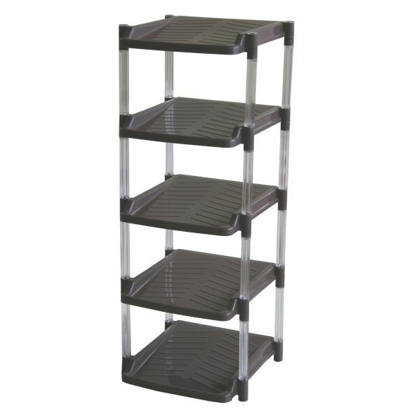 単品ブラウン/5段/4907556164315・パッケージ個数:1・サイズ:30.5×29.7×76.7cm・本体重量:1.4kg・素材・材質:本体/PP、柱/PS・原産国:日本・カラー(色):ブラウン