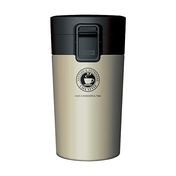 マグカップ・シャンパンゴールド 290ml TL290・・Size:290mlColor:シャンパンゴールド・サイズ:7.9×8.6×14.7cm・材質:本体/ステンレス鋼(アクリル樹脂塗装)、飲み口・フタ・フタ本体/PP、ロックレバー/A...