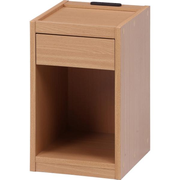 サイドテーブルナチュラル/幅30cm/99325・Color:ナチュラル・パッケージ個数:1・素材・材質:プリント紙化粧繊維板・原産国:中国・引き出し内寸:24x28x7cm・お客様組立品