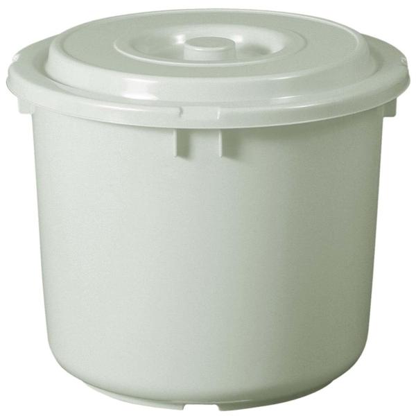 ・グレー 30型 014063・サイズ:直径42×高さ35cm、重量:1550g、容量:30L、材質:本体=ポリエチレン、蓋=ポリプロピレン、付属品:専用押し蓋、生産国:日本・漬物容器の定番、「新輝合成 トンボ」ブランド。・30Lサイズ、フ...