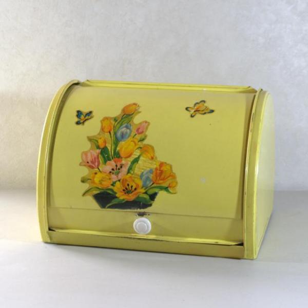 アンティーク、ロールアップブレッドボックス。1950年代アメリカ、年月を重ねて味の出た、アメリカの古いティン製のブレッド缶。食卓やキッチンにおいて、ブレッドケースとしてだけでなく、小物、調味料などを入れてもいいですね。インテリアとして、お店...