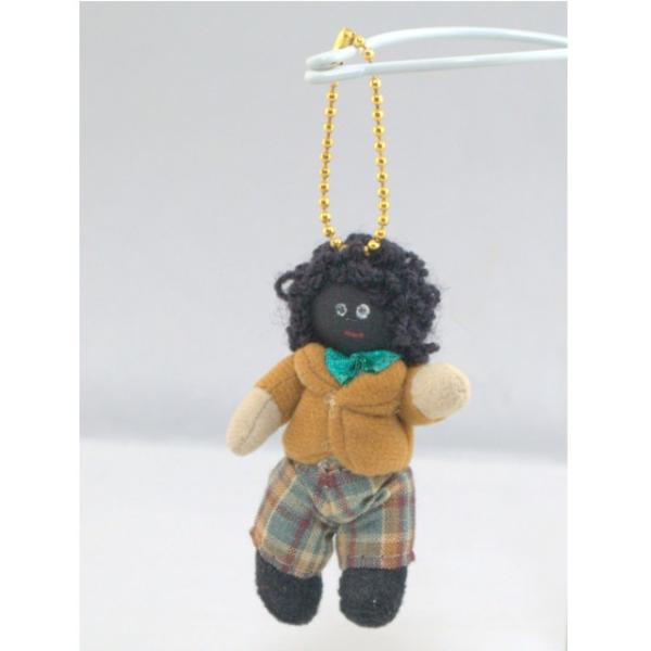 ゴーリー人形Boy、Gollyドール男の子のキーホルダーです。 8,5cm(チェーン含む12cm)