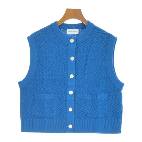 【ブランド】HUMAN WOMAN (ヒューマン　ウーマン)【タイプ】レディース【商品番号】2200642757494r20260225【コンディション】ランク：新品同様   【カラー】青【サイズ】M【実寸(cm)】身幅:49cm,肩幅:3...