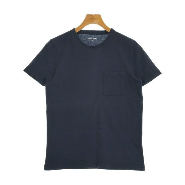 【ブランド】three dots (スリードッツ)【タイプ】メンズ【商品番号】2200655347224r20260217【コンディション】ランク：B   【カラー】紺【サイズ】M【実寸(cm)】身幅:46cm,肩幅:40cm,袖丈:19c...