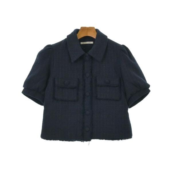 【ブランド】その他 (ソノタ)【タイプ】レディース【商品番号】2200592903064r20250919【コンディション】ランク：B   【カラー】紺【サイズ】F【実寸(cm)】身幅:43cm,肩幅:36cm,袖丈:25cm,着丈:47c...