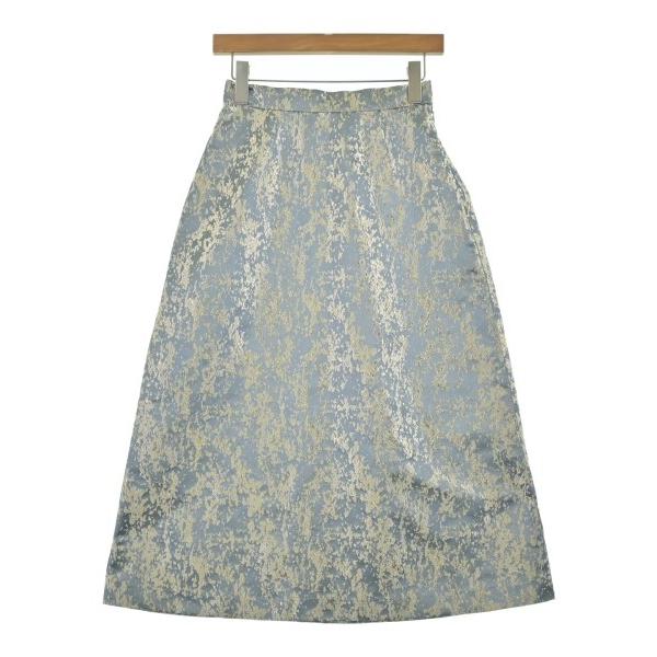 【ブランド】SunaUna (スーナウーナ)【タイプ】レディース【商品番号】2200661152102r20260312【コンディション】ランク：A   【カラー】青xグレーxゴールド(総柄)【サイズ】36(S位)【実寸(cm)】ウエスト:...