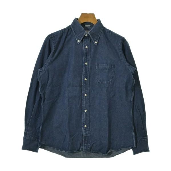 【ブランド】INDIVIDUALIZED SHIRTS (インディビジュアライズドシャツ)【タイプ】メンズ【商品番号】2200648740087r20260211【コンディション】ランク：B   詳細：首まわり汚れあり【カラー】インディゴ【...