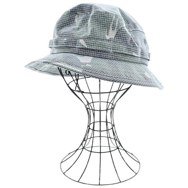 【タイプ】メンズ【商品番号】2200513817104r20241210【コンディション】ランク：A   【カラー】グレーxカーキ系等(総柄)【サイズ】-【実寸(cm)】頭まわり:56cm,ツバ:5.5cm,高さ:7.5cm【素材】ナイロン...